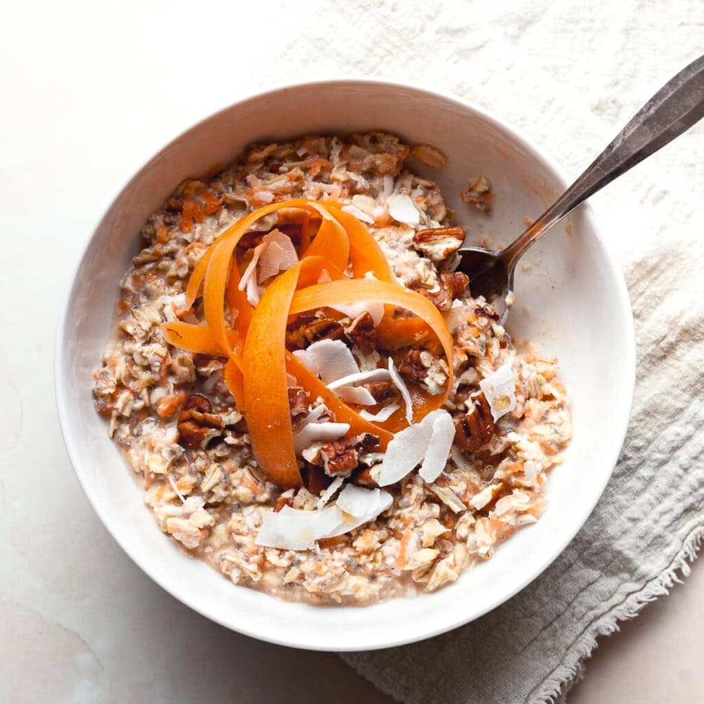Gluten Free Carrot Cake Overnight Oats - The Gluten Free Austrian
